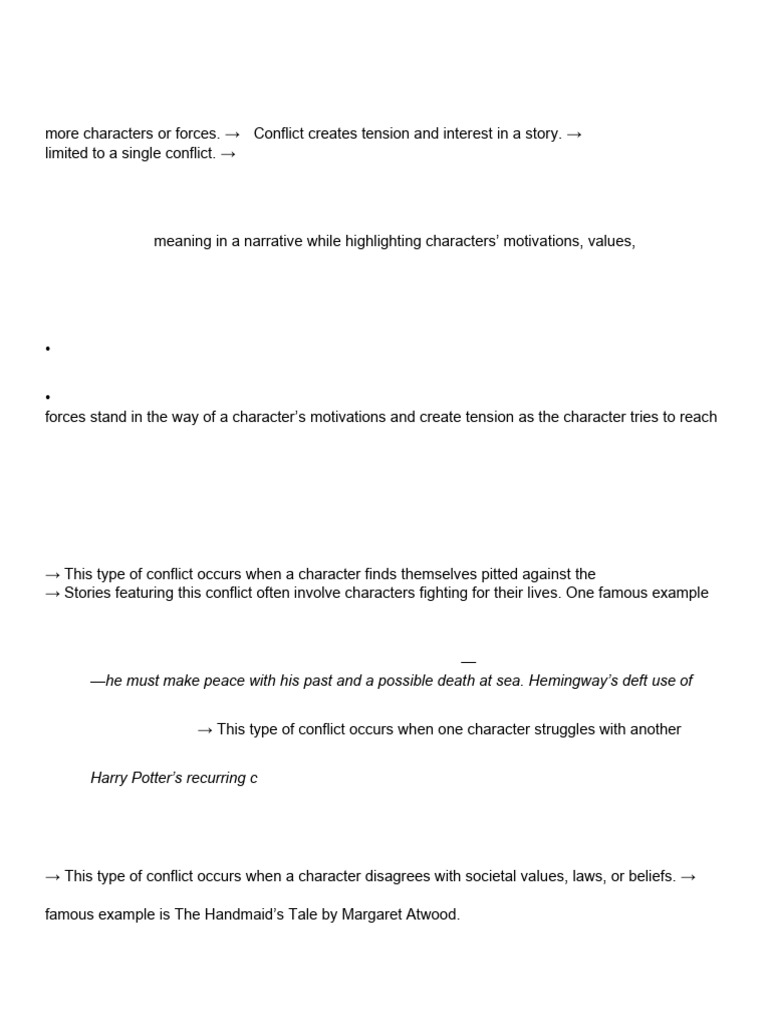 Elements of Fiction - Conflict | PDF