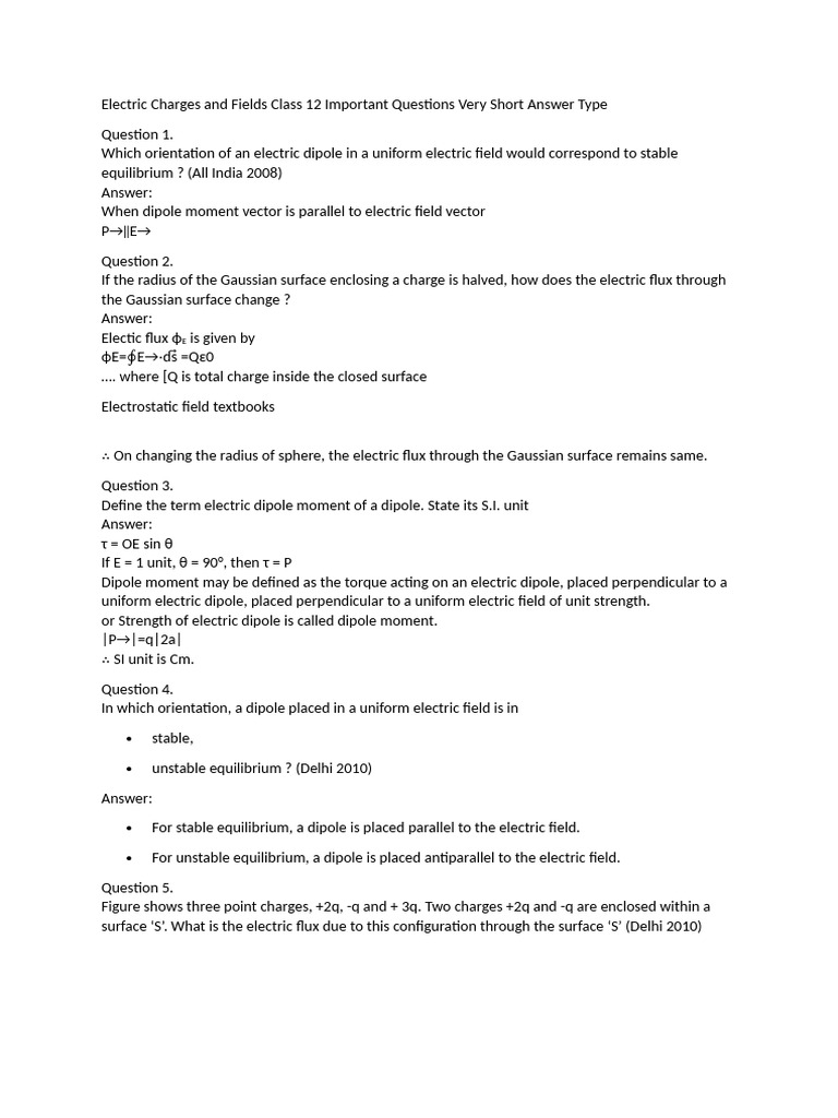 Electric Flux in Uniform Fields | PDF | Electric Field | Flux