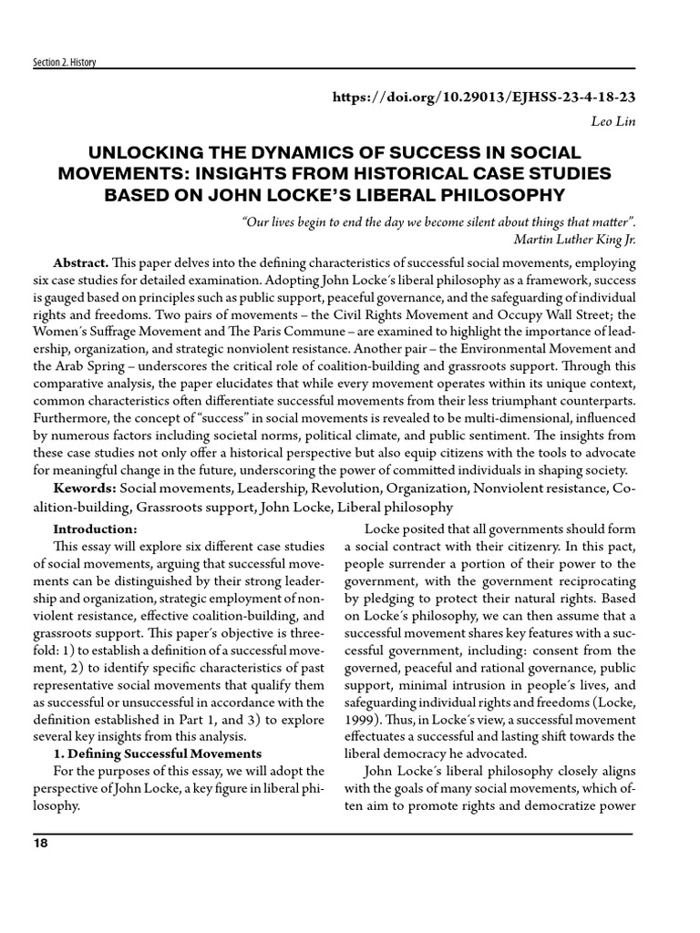 Success Factors in Social Movements | PDF | Liberalism | Social Movements