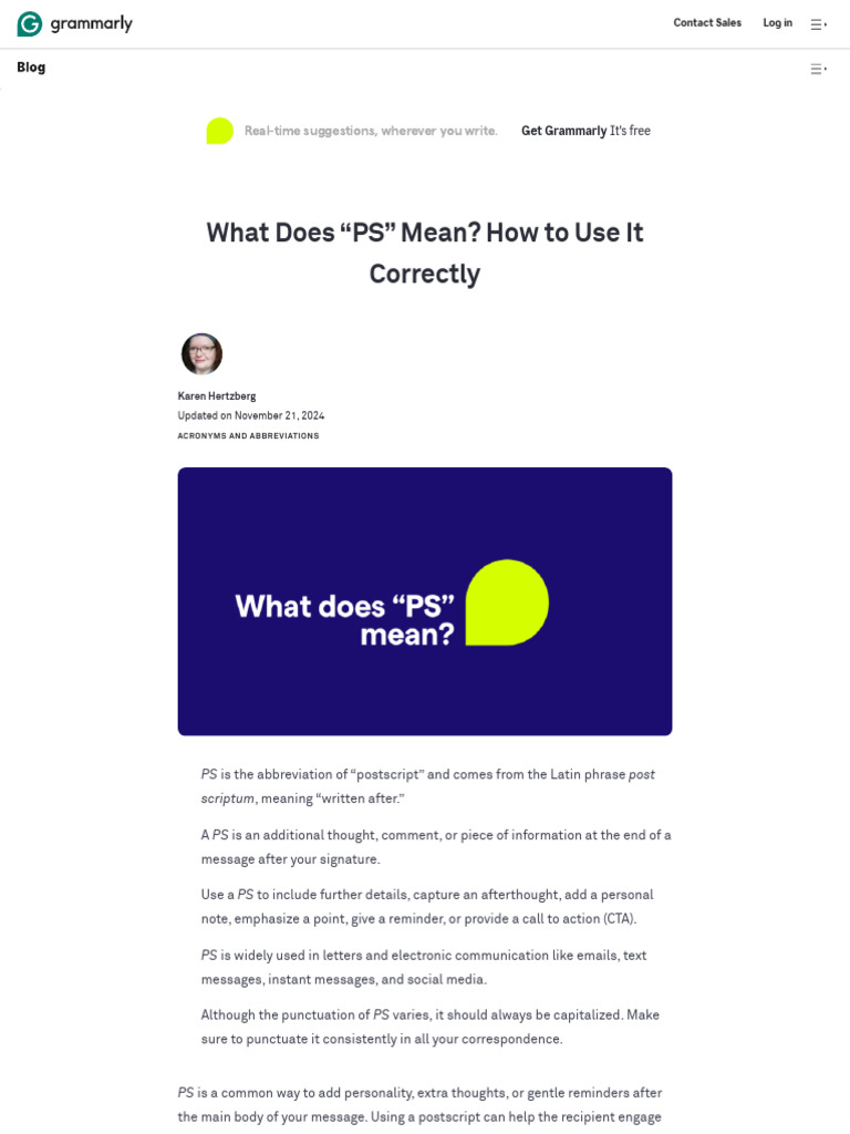 Understanding and Using PS Effectively | PDF | Acronym | Information