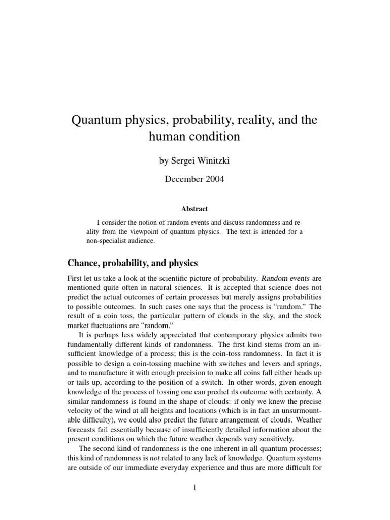 Winitzki - Randomness and Reality in Quantum Mechanics | Download Free ...