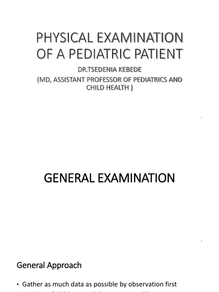 Physical Examination in Pediatrics | PDF | Vein | Atrium (Heart)