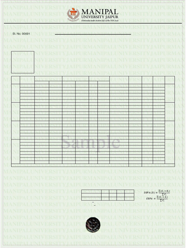 Consolidated Statement of Marks Sample (1) | PDF
