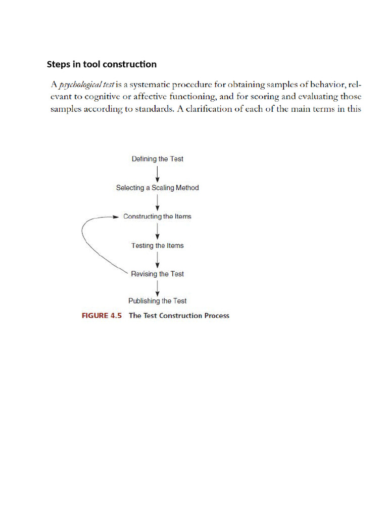 Steps in Tool Construction for Testing | PDF