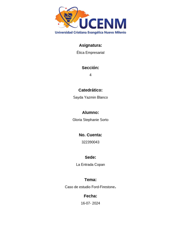 Caso de Estudio Ford-Firestone. | PDF | Neumático | Compania de motores ...