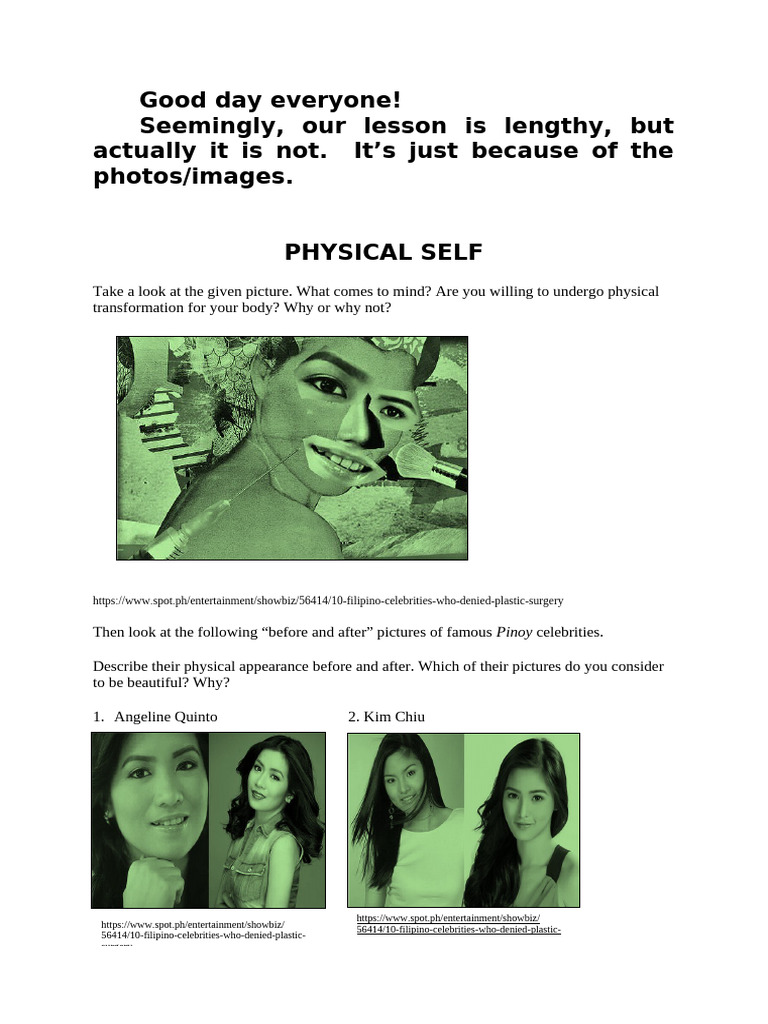 PHYSICAL-SELF-ONLINE | PDF | Self Esteem | Self Concept