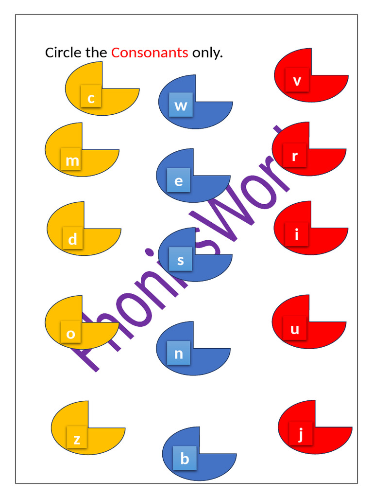 Circle The Consonants Only | PDF