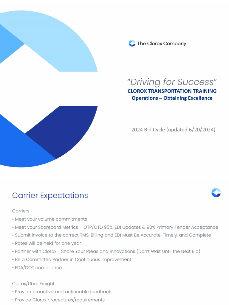 Carrier Coding and Advanced Training 6.20.2024 | PDF | Cargo