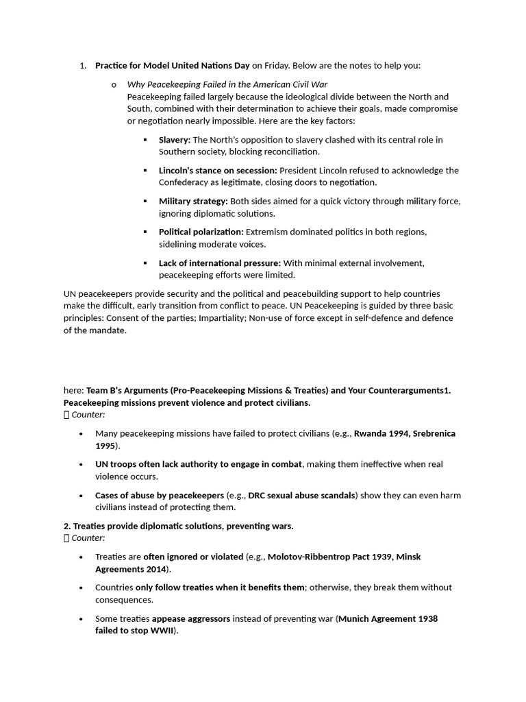 Failures of Peacekeeping Missions Explained | PDF | Peacekeeping ...