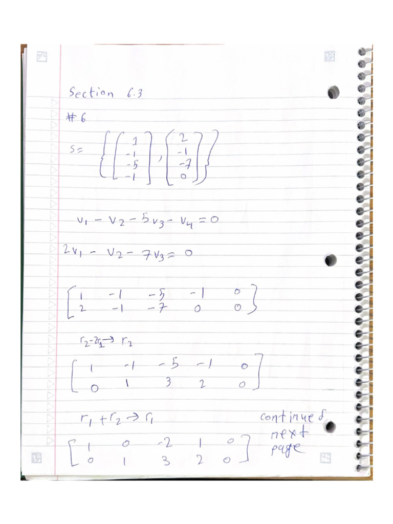 Linear Algebra HW9 | PDF