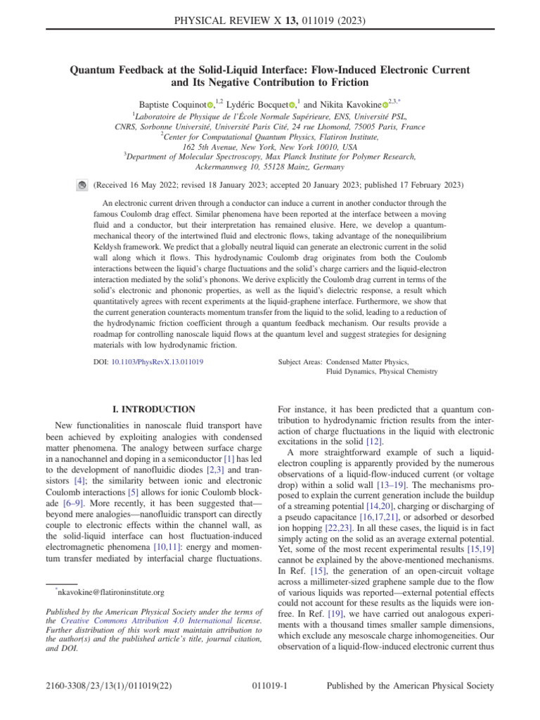 PhysRevX.13.011019 | PDF | Phonon | Fluid Dynamics
