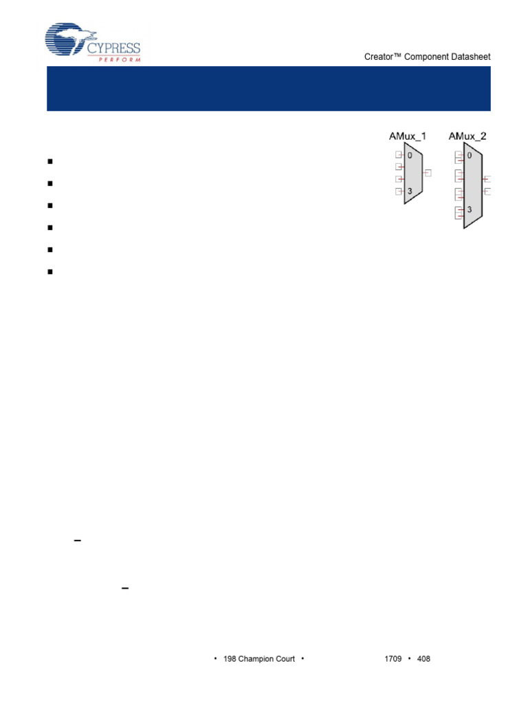 Infineon-Component - Analog - Multiplexer - (AMux) - V1.60-Software ...