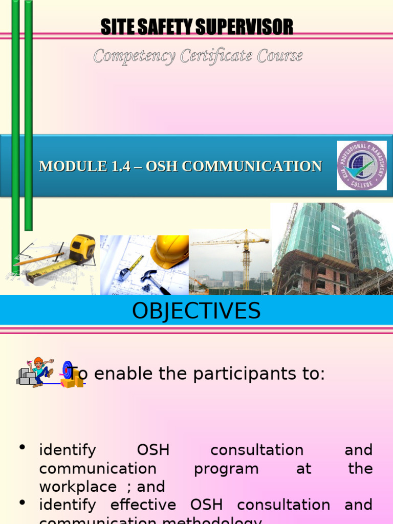 Signs of Effective OSH Communication | PDF | Occupational Safety And ...
