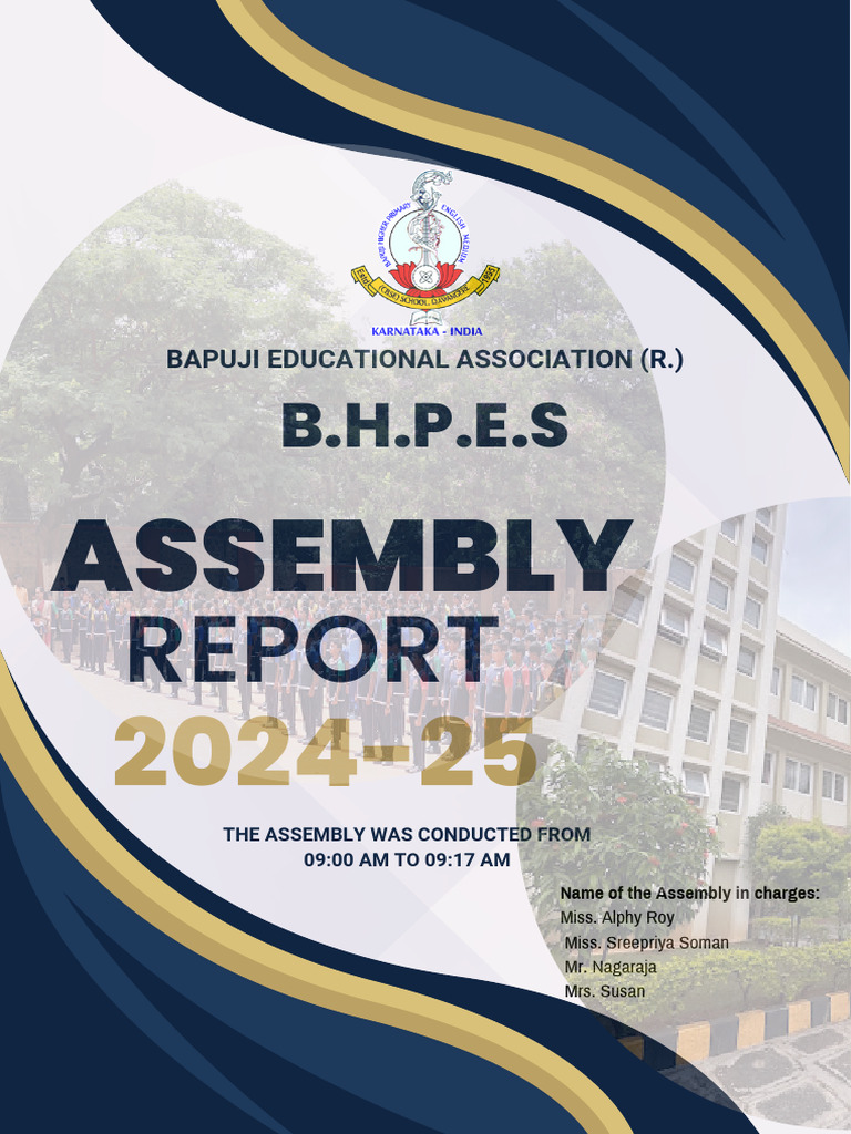 Bapuji Educational Association Assembly Report | PDF | Government ...