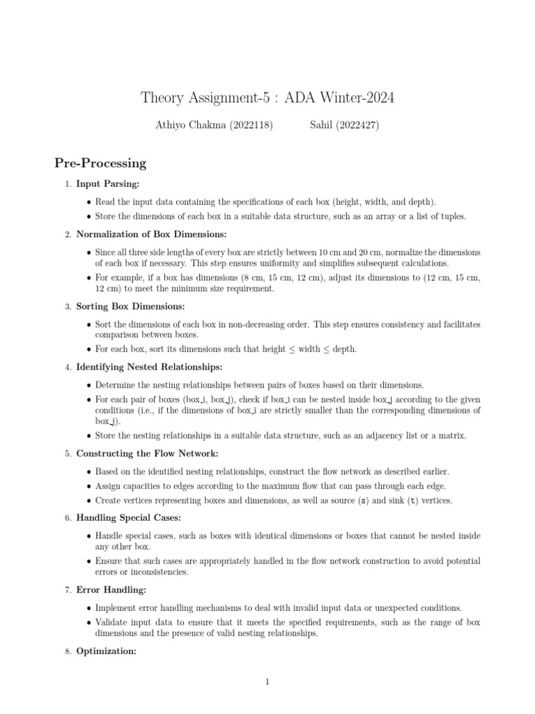 ADA_Theory_Homework_5 | PDF | Dynamic Programming | Time Complexity ADA_Theory_Homework_5 | PDF | Dynamic Programming | Time Complexity