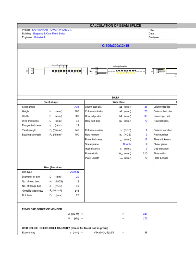 Beam_Column Steel Splice | PDF | Column | Strength Of Materials