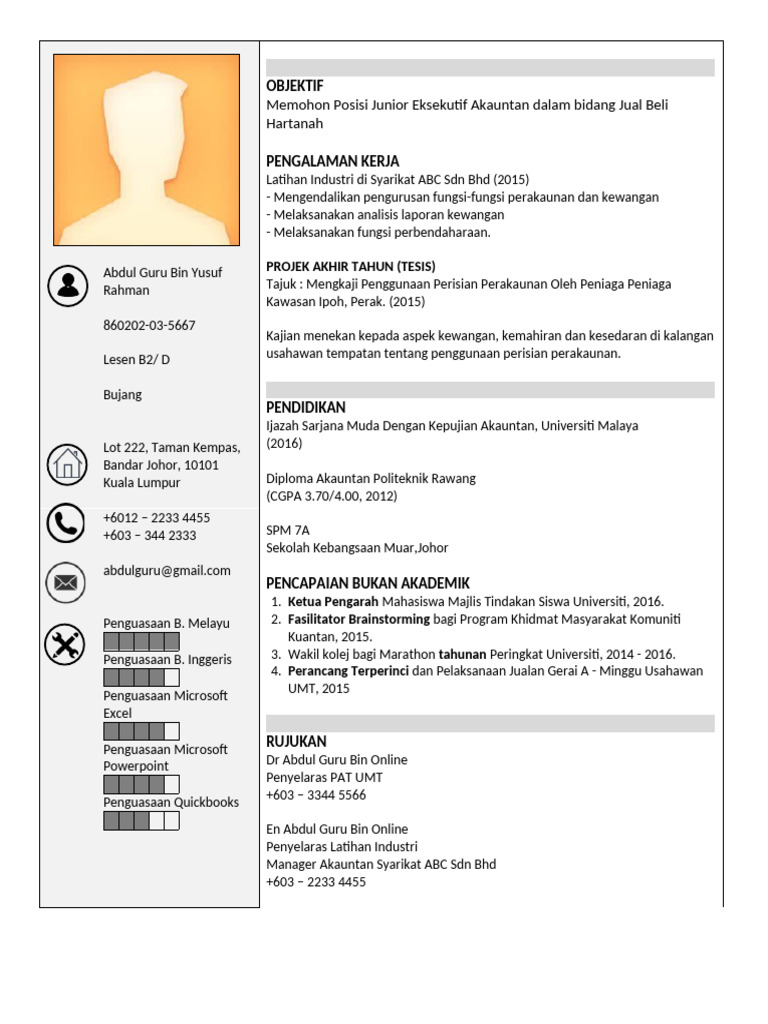 Template resume | PDF