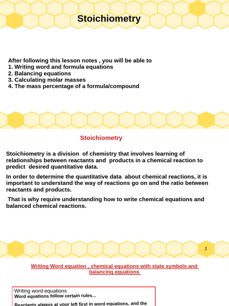 Stoichiometry Basics: Equations & Calculations | PDF | Ion | Chemistry