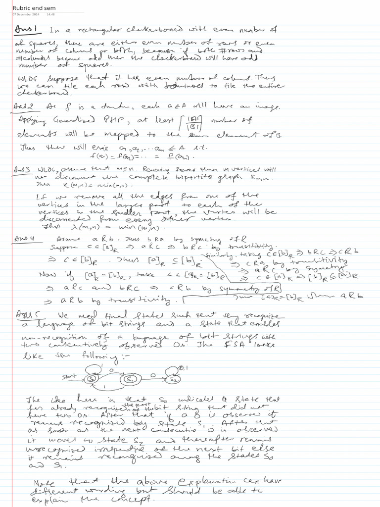 Rubric End Sem DM-1 | PDF