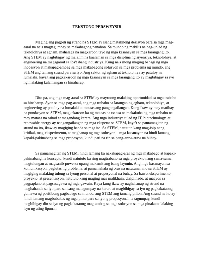 Tekstong Persweysib | PDF