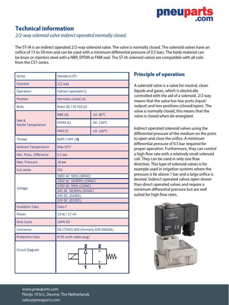 2-2 Solenoid Valve Indirected NC | PDF | Valve | Alternating Current