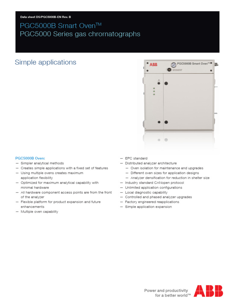 ABB - PGC5000B Smart OvenTM - Simple Applications | PDF | Gas ...