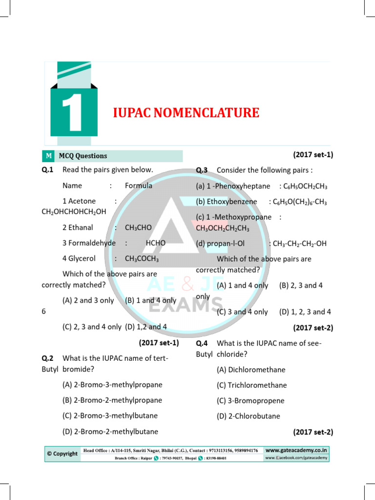 IUPAC | PDF | Chemical Compounds | Chemical Substances