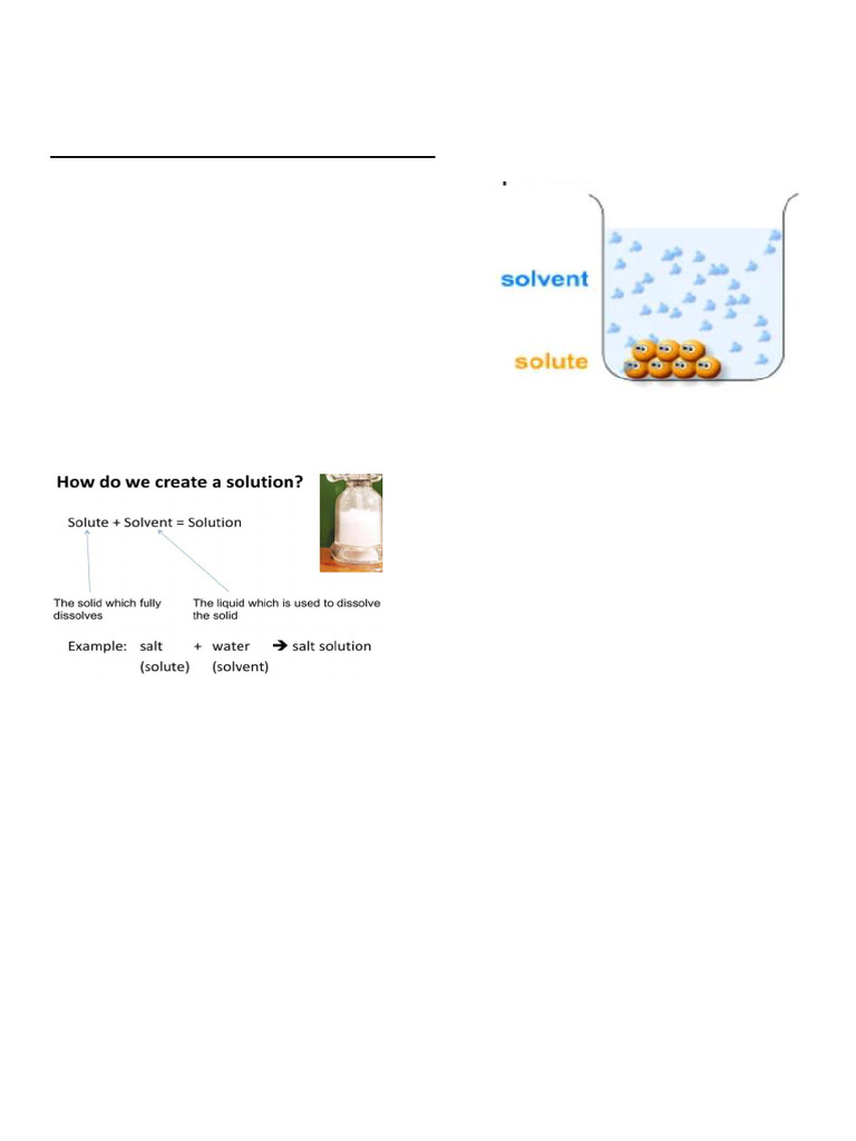 SOLUTIONS&MIXTURES | PDF | Mixture | Solubility