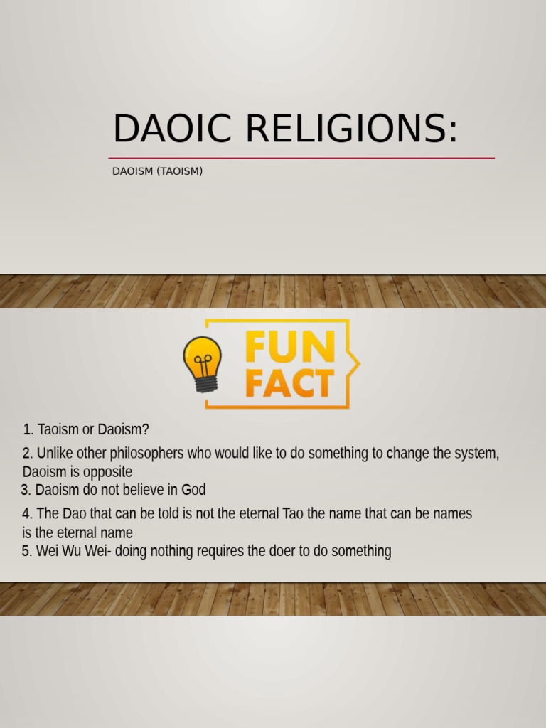 Daoic Religions | PDF | Tao | Tao Te Ching