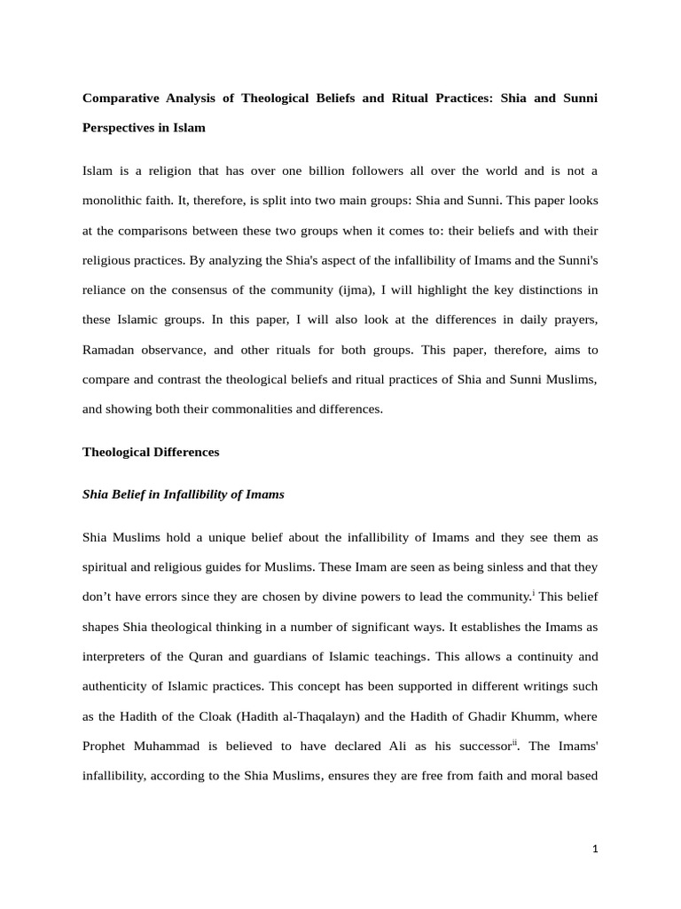 Shia and Sunni Perspectives in Islam | PDF | Shia Islam | Sunni Islam