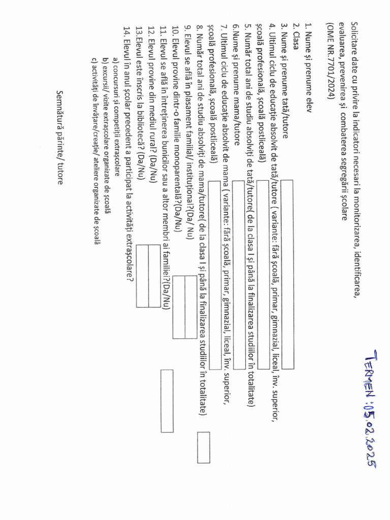 Fisa Segregare | PDF