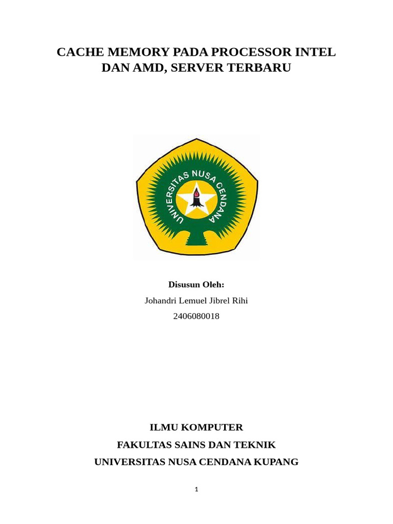 Cahce Memory Pada Processor Intel Dan Amd | PDF