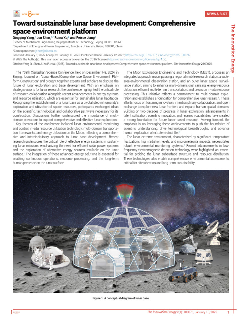 Toward+sustainable+lunar+base+development_+Comprehensive+space+environment+platform | PDF | Moon ...