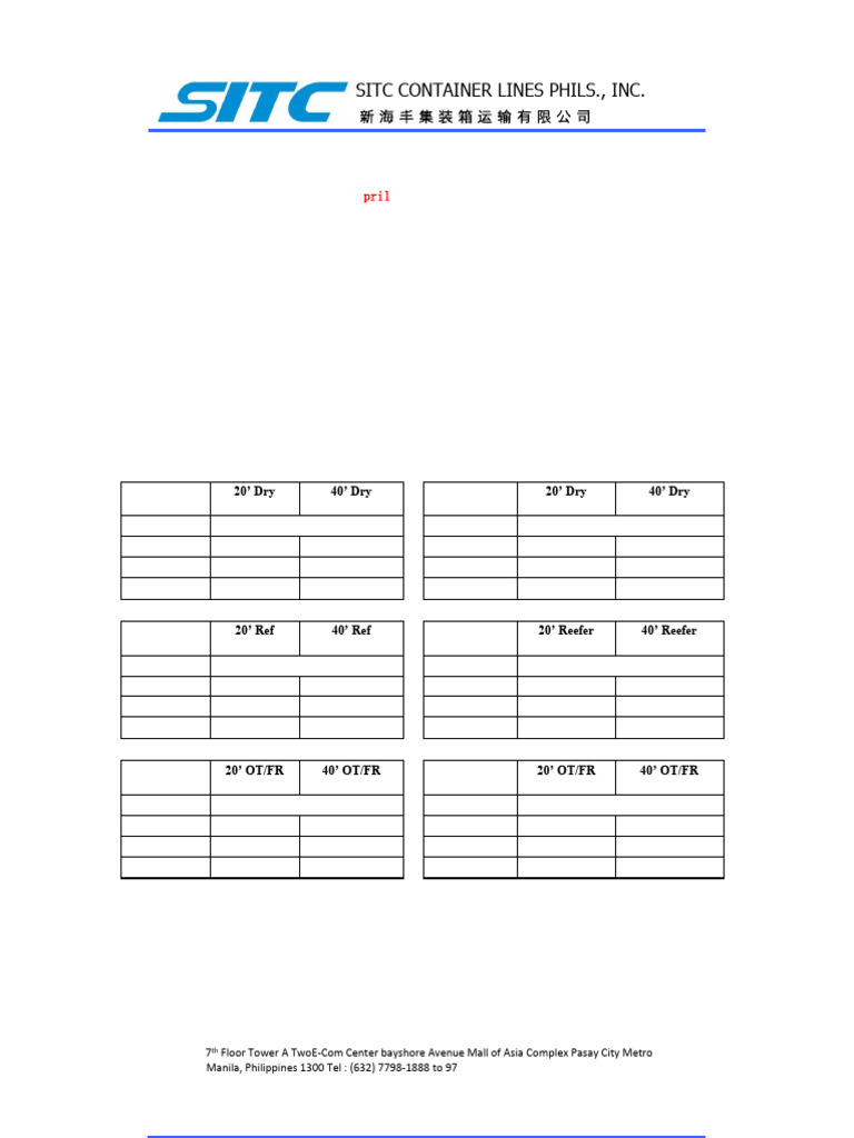 Dem Det Sitc Philippines | PDF | Shipping