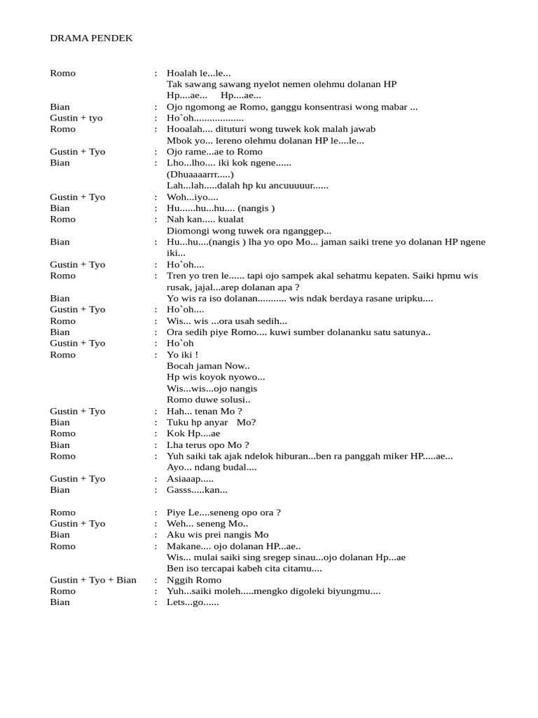 Drama Pentas 2024 | PDF