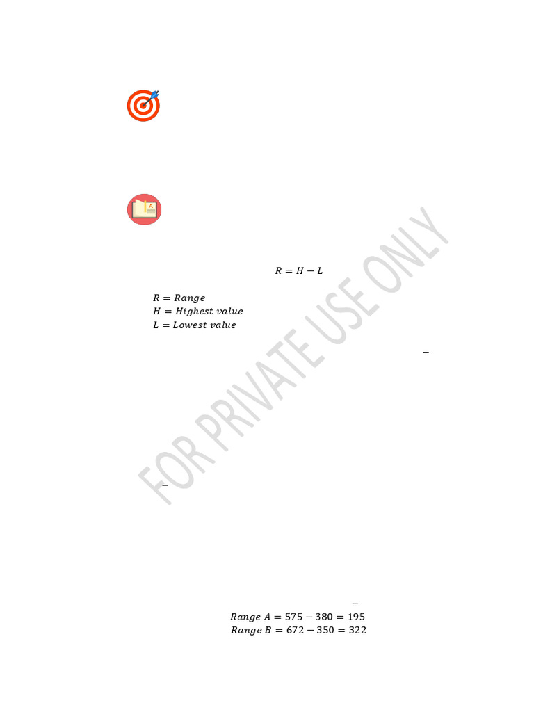 Measure Of Dispersion Pdf Standard Deviation Variance