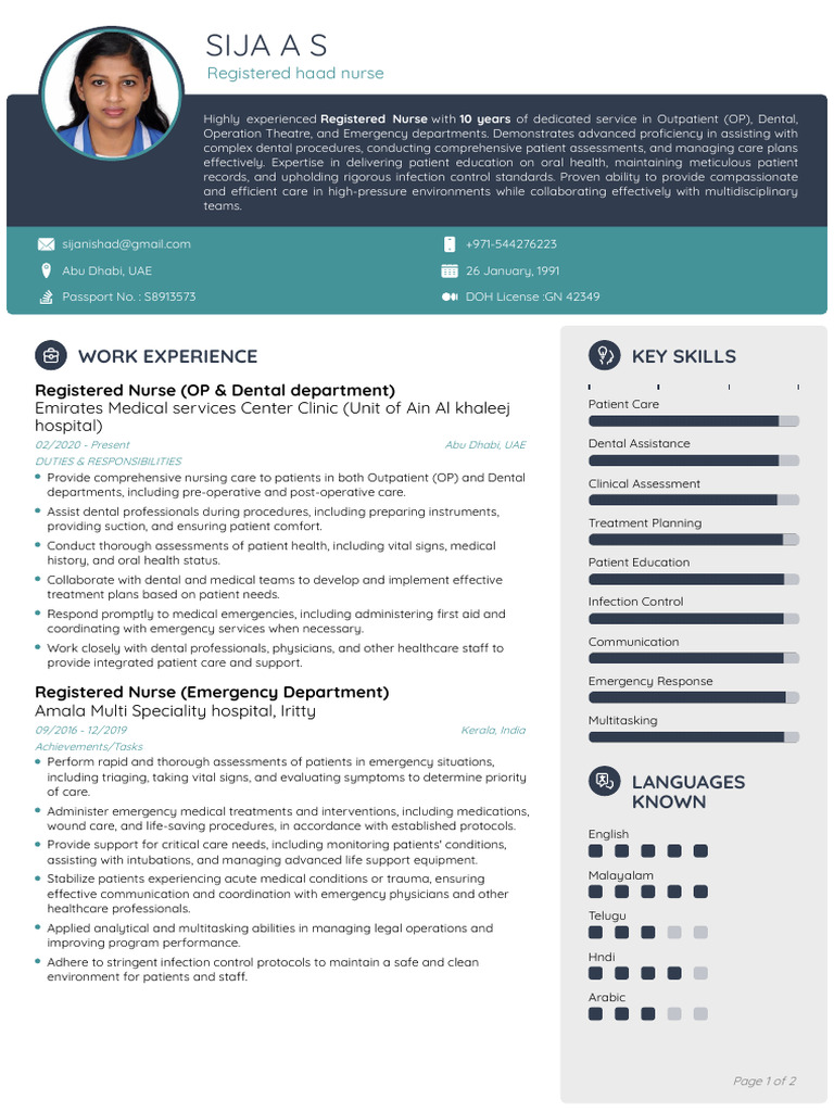 Sija a s Resume-6 (1) | PDF | Surgery | Nursing