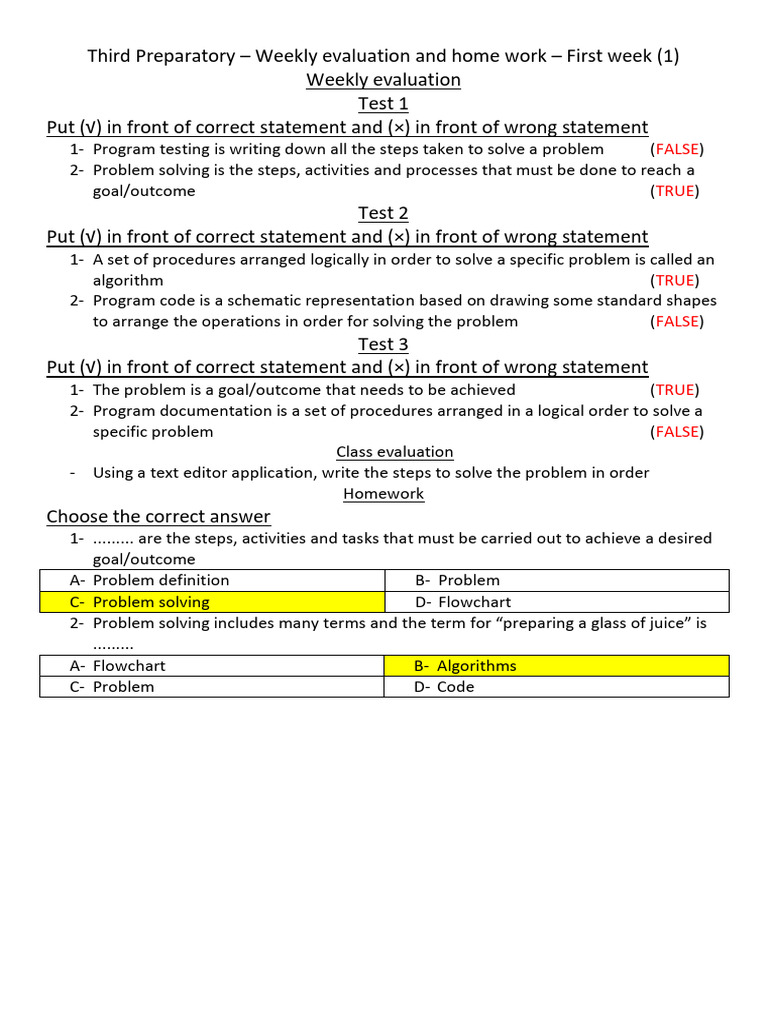 Preparatory Eval Translated | PDF | Computer Programming | Mathematics