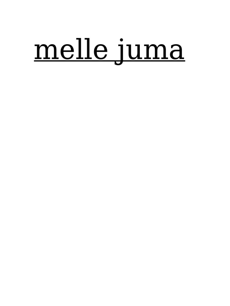 Melle Juma | PDF