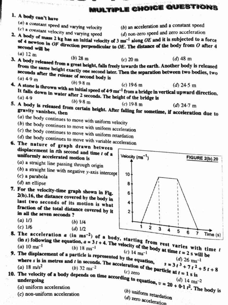 MCQ Practice Questions | PDF