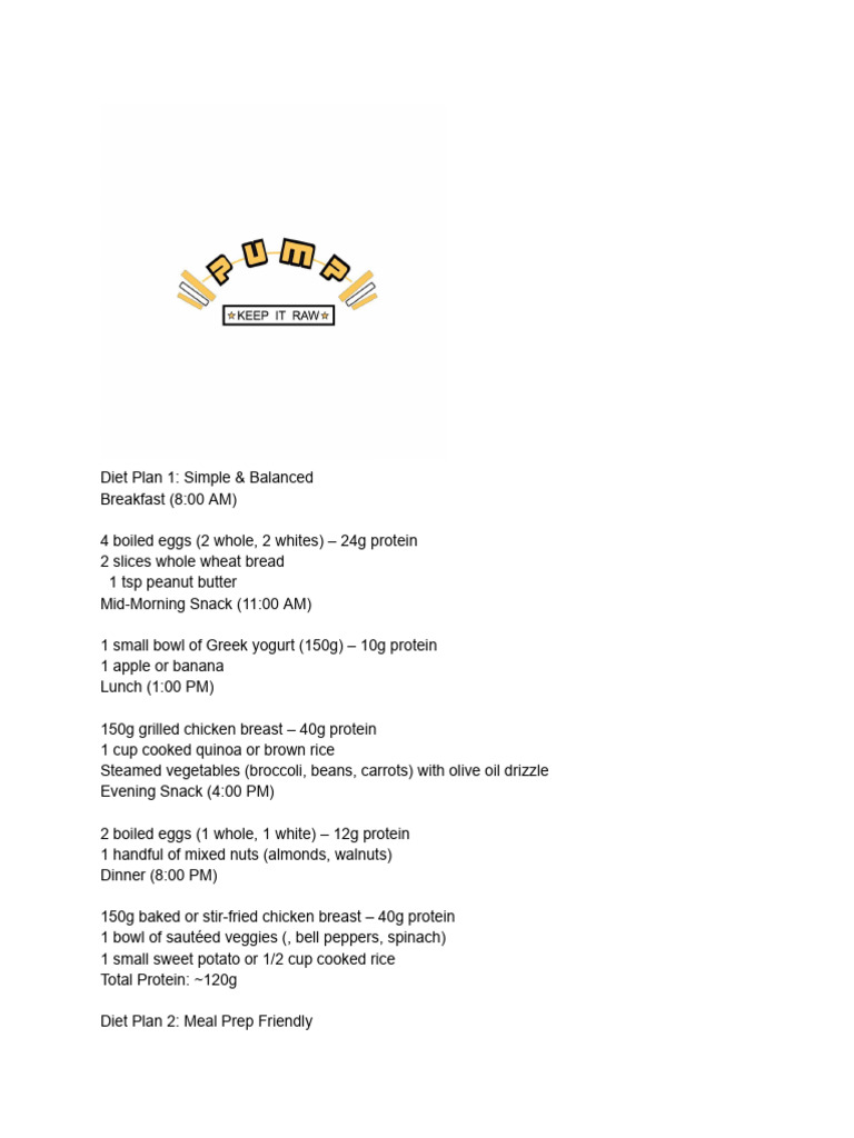 Raju Mukherjee Diet Plan | PDF