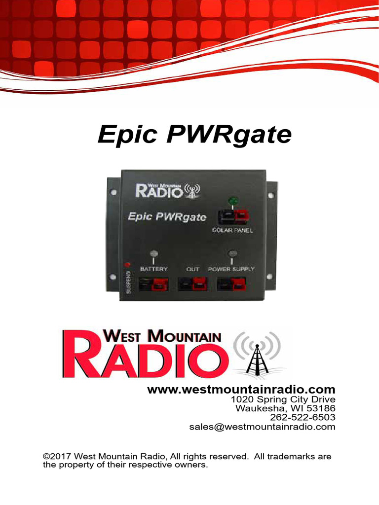 epic-pwrgate-manual | PDF | Battery Charger | Power Supply