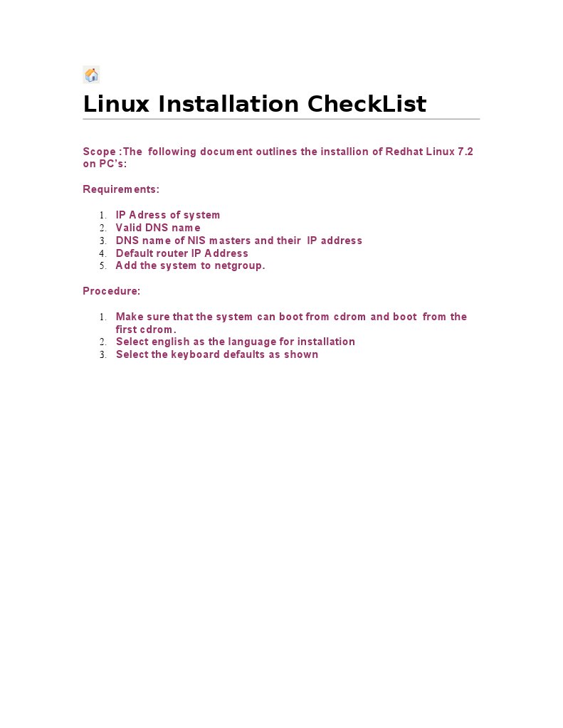 Linux Installation CheckList | PDF | Booting | Domain Name System