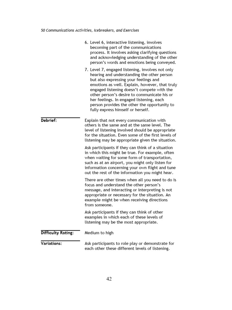 50 Communications Activities, Icebreakers, and Exercises (PDFDrive ...