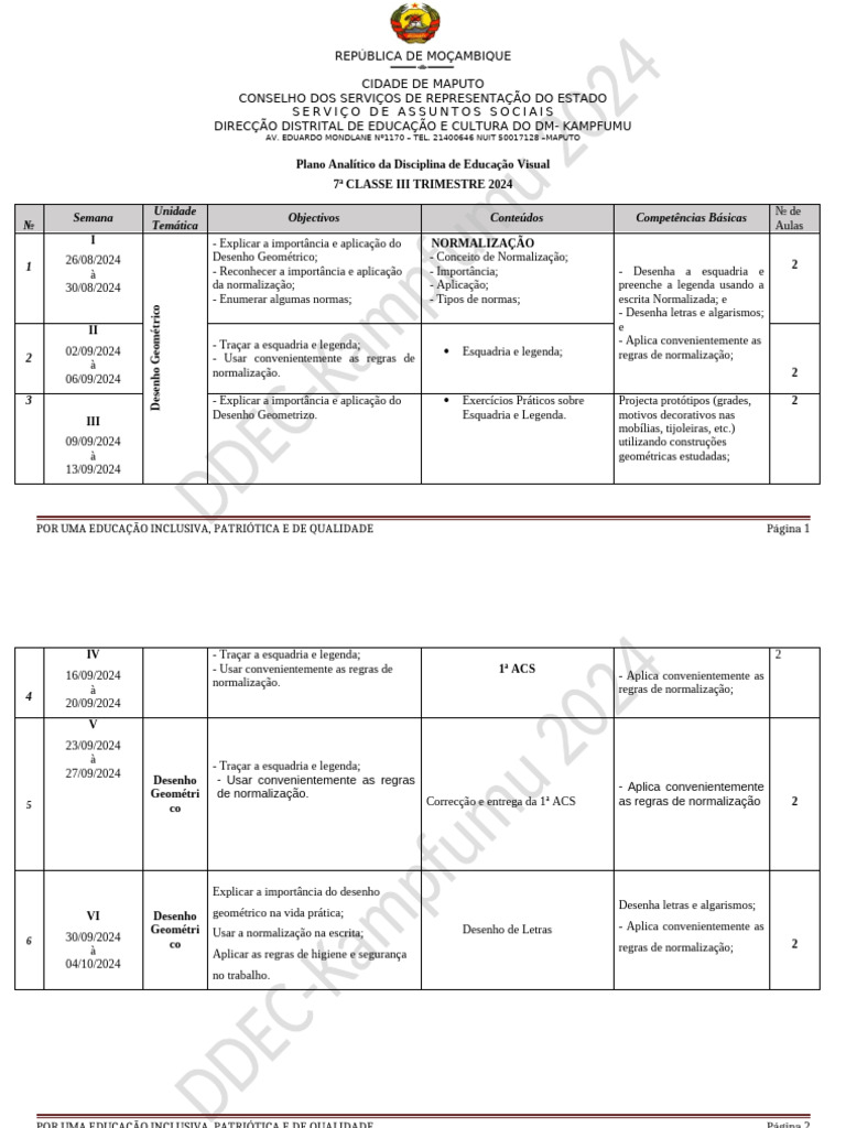7a III Trim Ed. Visual - 2024 | PDF