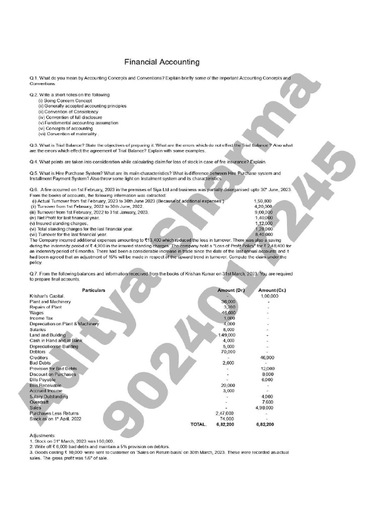 Financial Accounting-1 | PDF