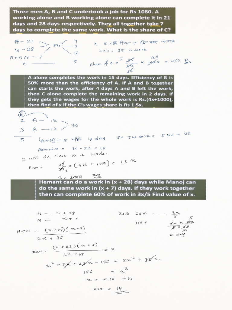 Time And Work Pdf