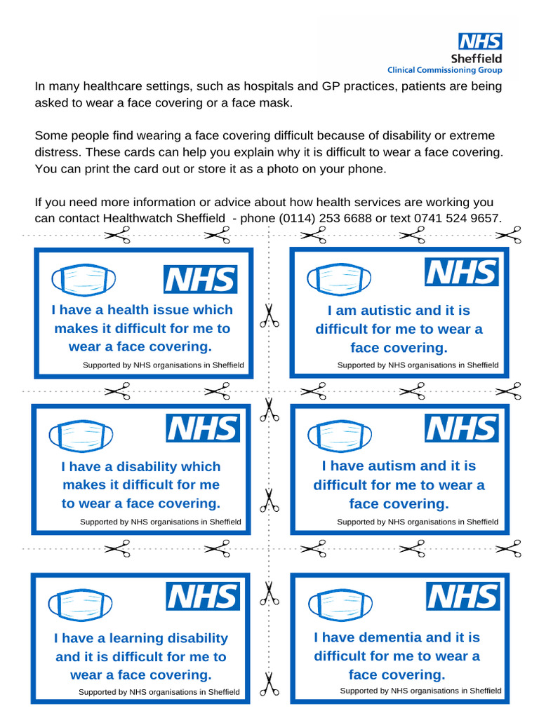 Difficult To Wear A Face Mask 1 | PDF | National Health Service ...