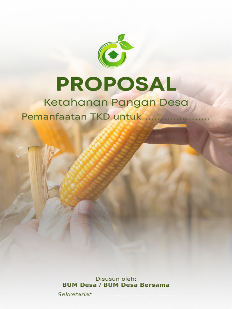 Format Proposal Ketahanan Pangan Pertanian Jagung | PDF