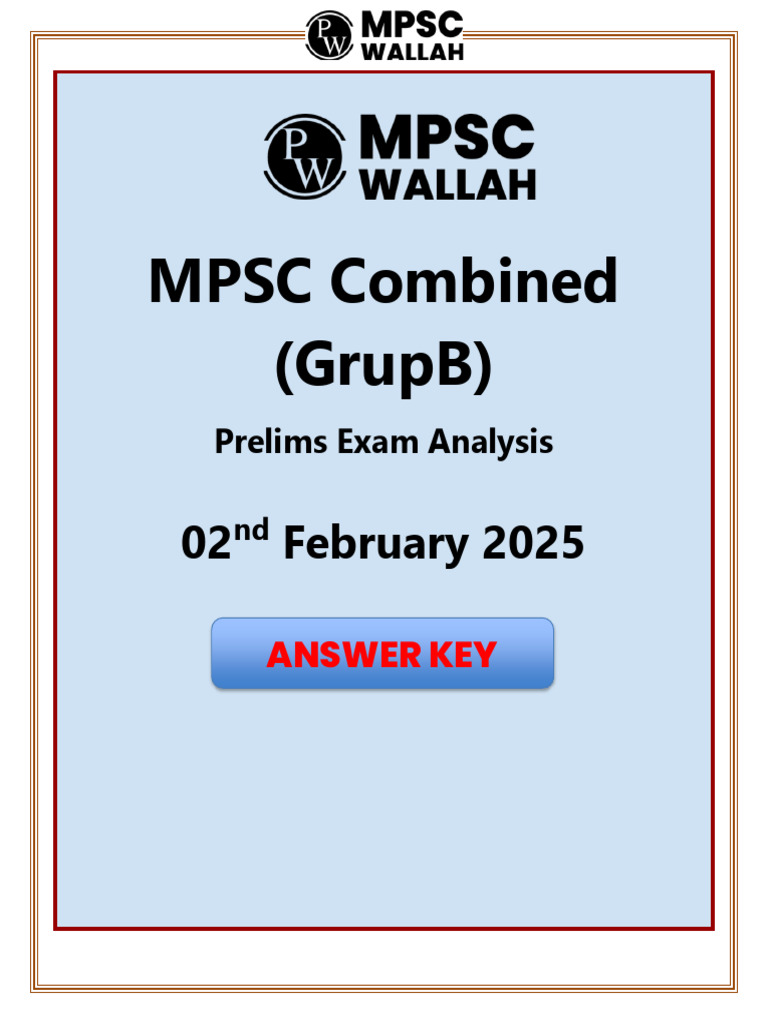 MPSC PRELIMS EXAMINATION 2025 Group B Bilingual Dharmendra Kumar Gushan Pandit and Predeep Kumar ...